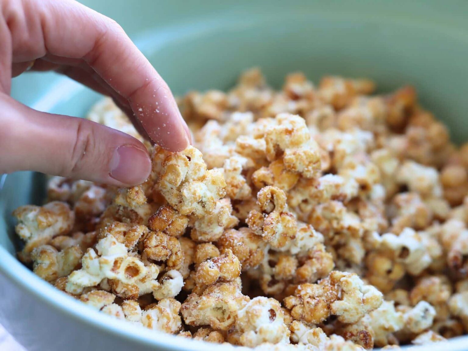 Maple Syrup Kettle Corn (with Protein Powder) - Healthy Homemade Snacks