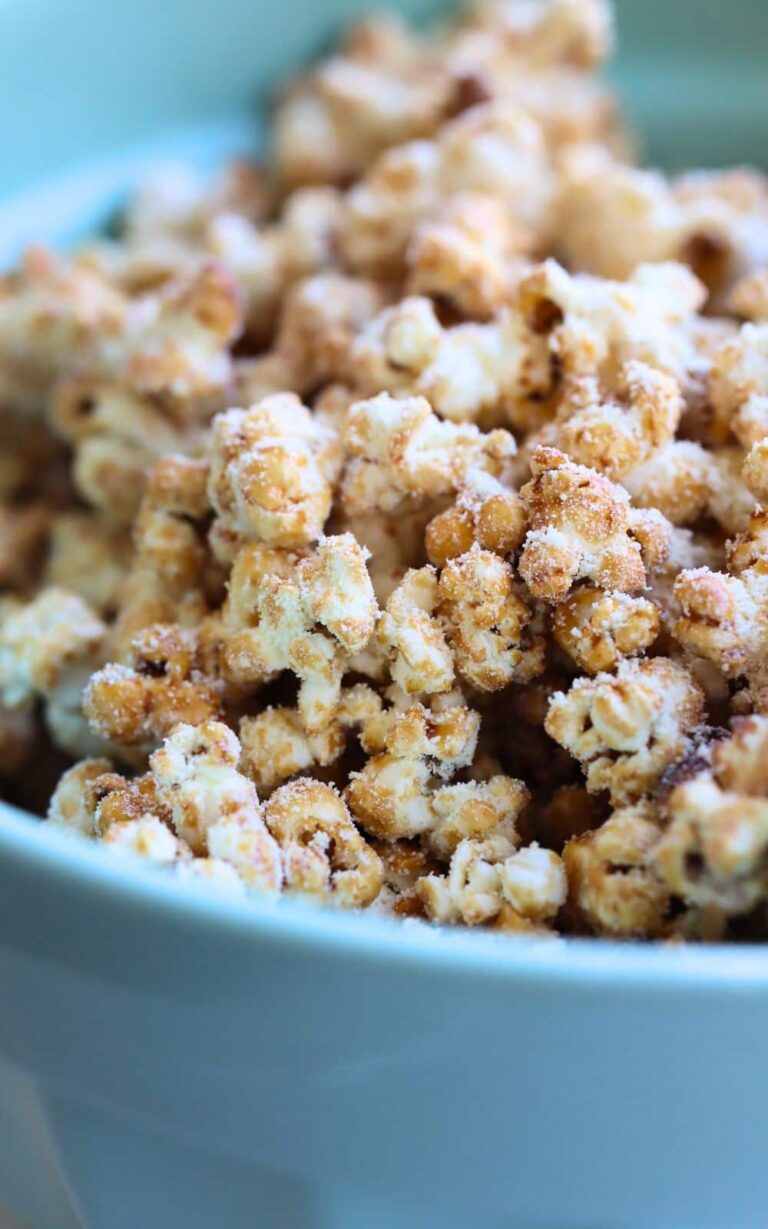 Maple Syrup Kettle Corn (with Protein Powder) - Healthy Homemade Snacks