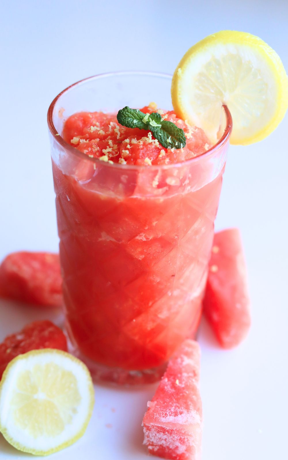 Easy 2-Ingredient Watermelon Slushie with Frozen Watermelon - Healthy ...