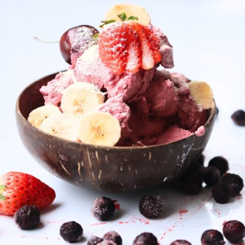 Sugar-Free Acai Ice Cream Recipe (with Mixed Berries and Acai Powder ...
